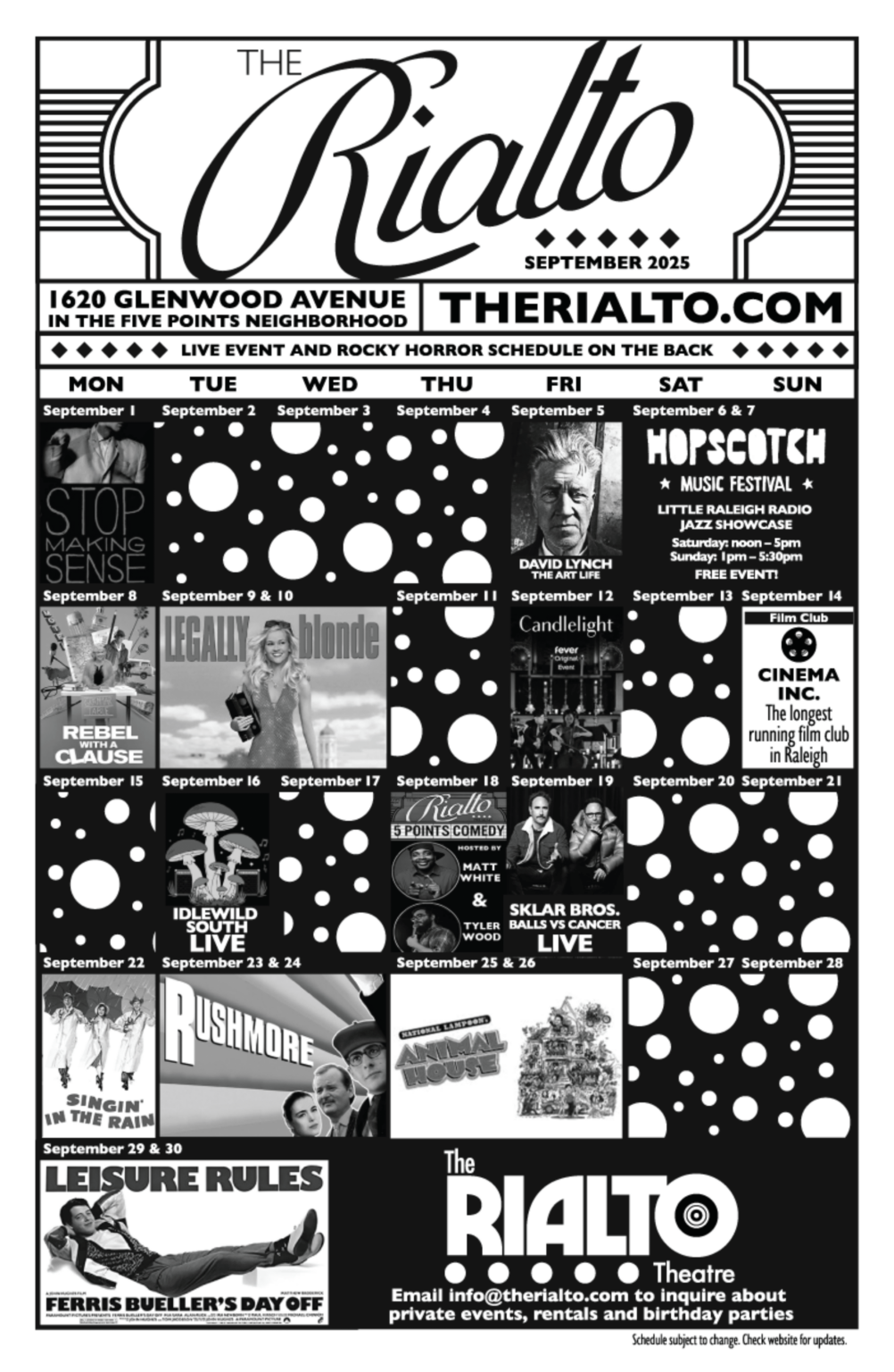 The Rialto's Calendar of Events - The Rialto Theatre